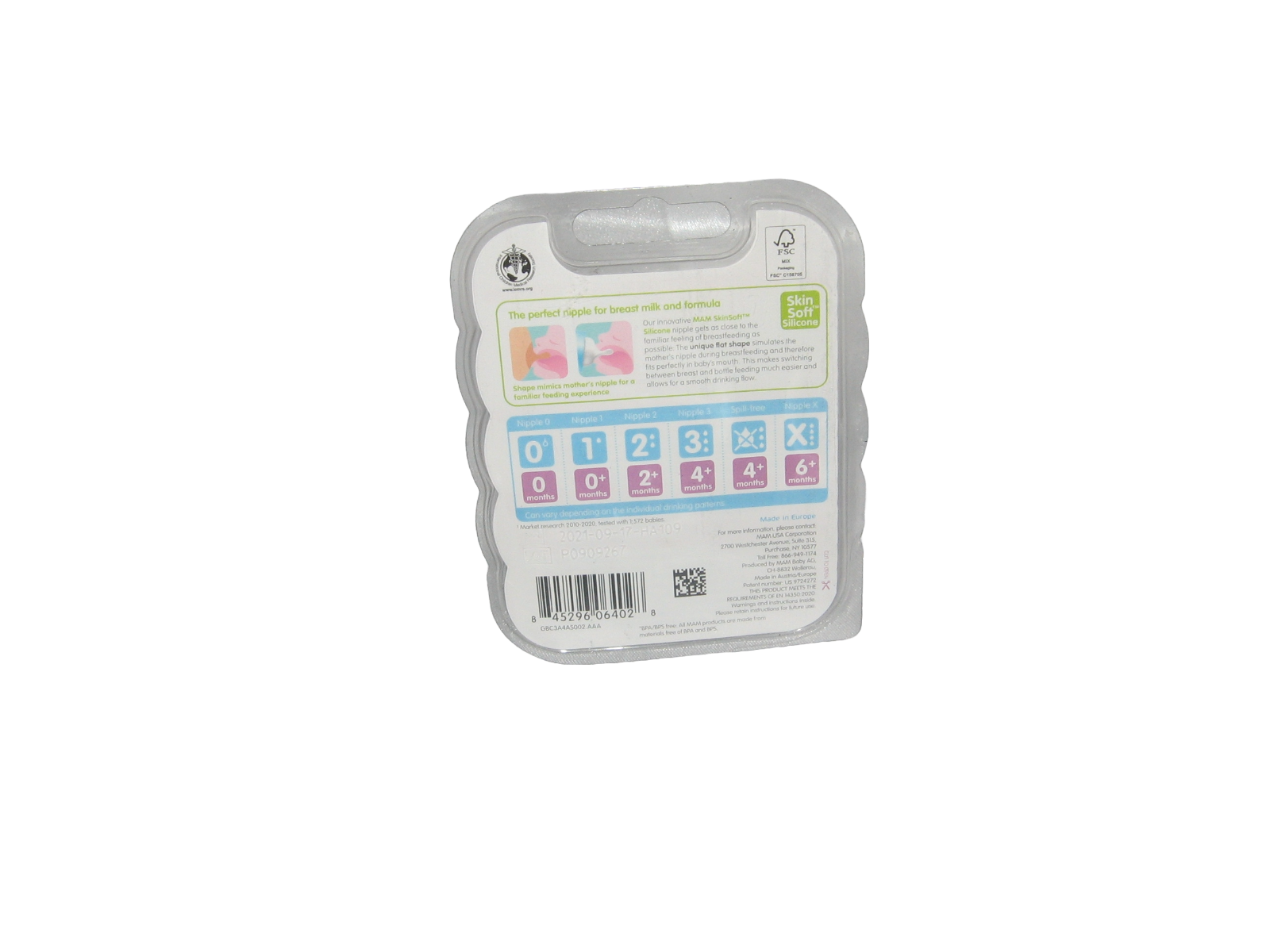 MAM Bottle Nipples Slow Flow Nipple Level 1 Set of 2, for Newborns and ...
