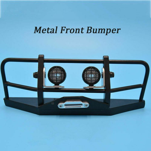 RC Truck Front Bull Bar Metal Bumper W/ Light Pods / 1/10 D90 D110 ...