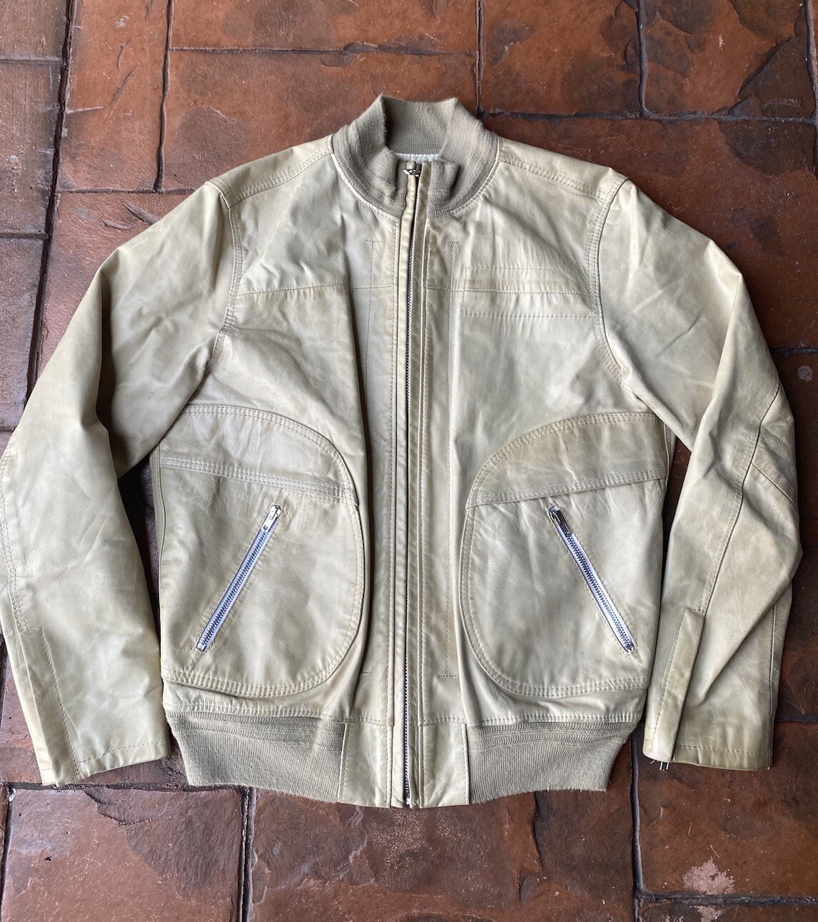 Vintage 80s Bomb Boogie Leather Jacket Full Zip Pockets Women's Large ...