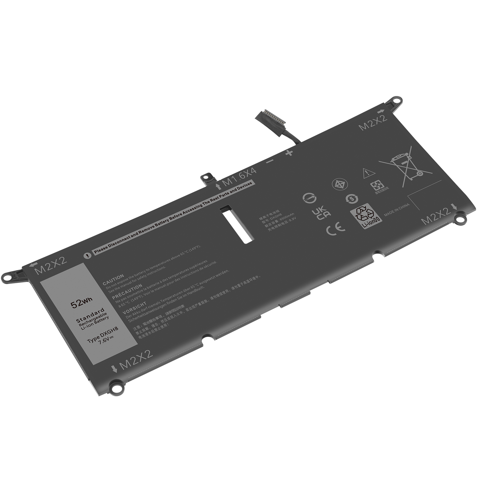 DXGH8 Battery For Dell XPS 13-5390 9370 9380 G8VCF H754V P82G002 52WH 7 ...