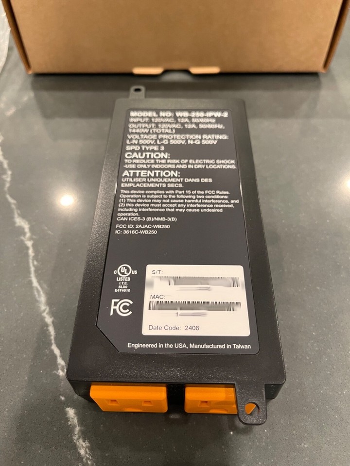 WattBox WB-250-IPW-2 250 Series Wi-Fi Power Strip Surge Protector ...