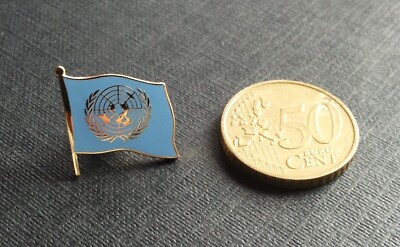 Insigne Métal Drapeau ONU Ch Broche Nations Unies United Nations Métal ...