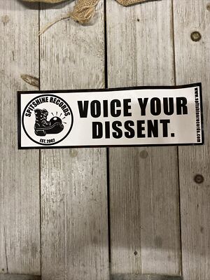 Spitshine Records EST. 2002 Voice Your Dissent Car Sticker | eBay