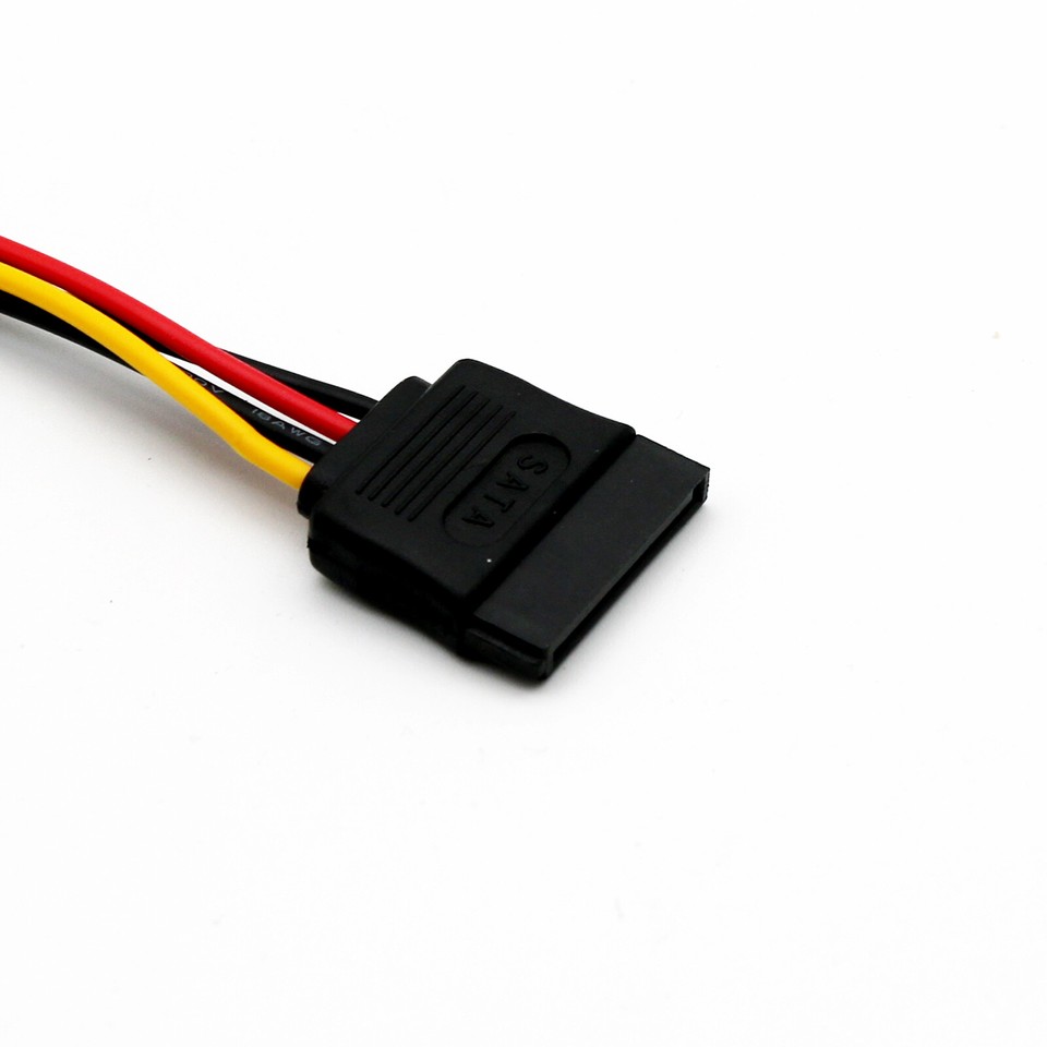 1x SATA 15 Pin Female to 4 Pin Floppy FDD Female Jack Power Connector ...