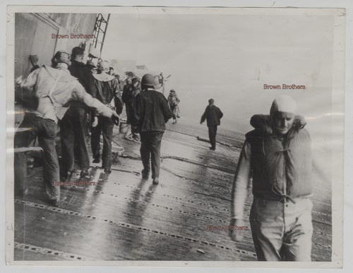 Vintage 1942 WWII Midway Battle USS Yorktown Sinks US Navy Official ...