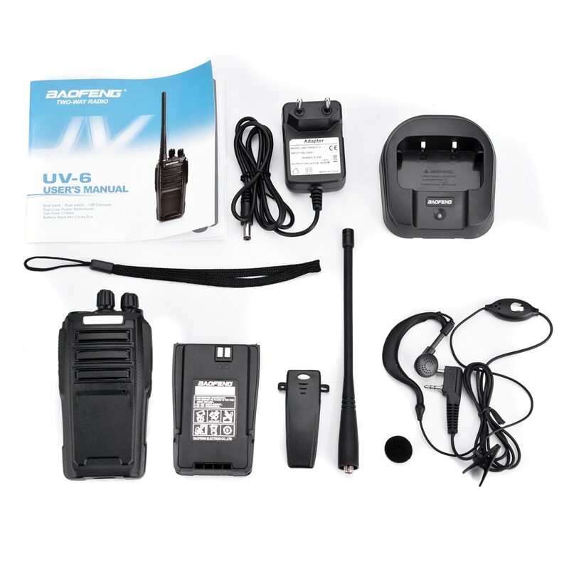 2PC Baofeng UV-6 8W Ham Radio Security Guard Equipment Two Way Radio ...