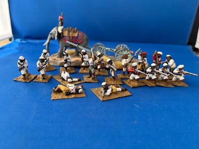 Indian Mutiny 28mm wargames figures from Dixon Mins & unknown elephant ...
