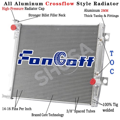 3 Row Aluminum Radiator for 2003-2009 Toyota 4Runner SR5,Lexus GX470 4 ...