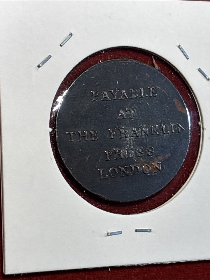 1794 Franklin Press Token Museum Electrotype | eBay