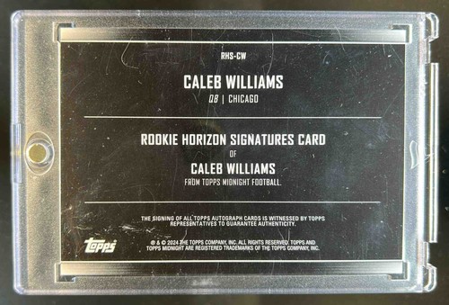 2024 Topps Midnight Caleb Williams Rookie Horizon Signatures RC Auto # ...