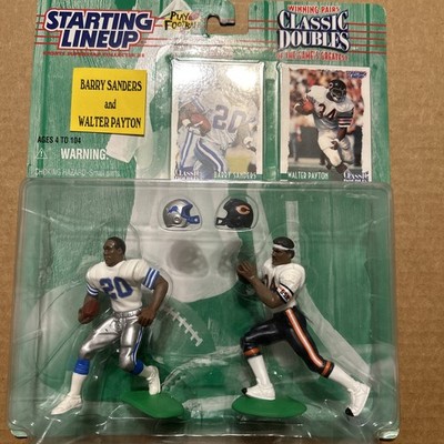 Barry Sanders Walter Payton Classic Double Hasbro Starting Lineup 1997 ...