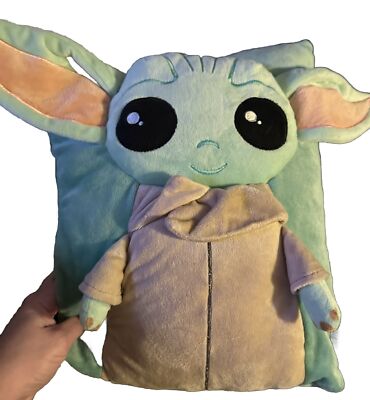 Star Wars The Mandalorian Baby Yoda Grogu 3D Snuggle Pillow Plush 10x13 ...