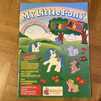 Merlin Hasbro My Little Pony Sticker Album Book 1990 Mein Kleines Pony ...