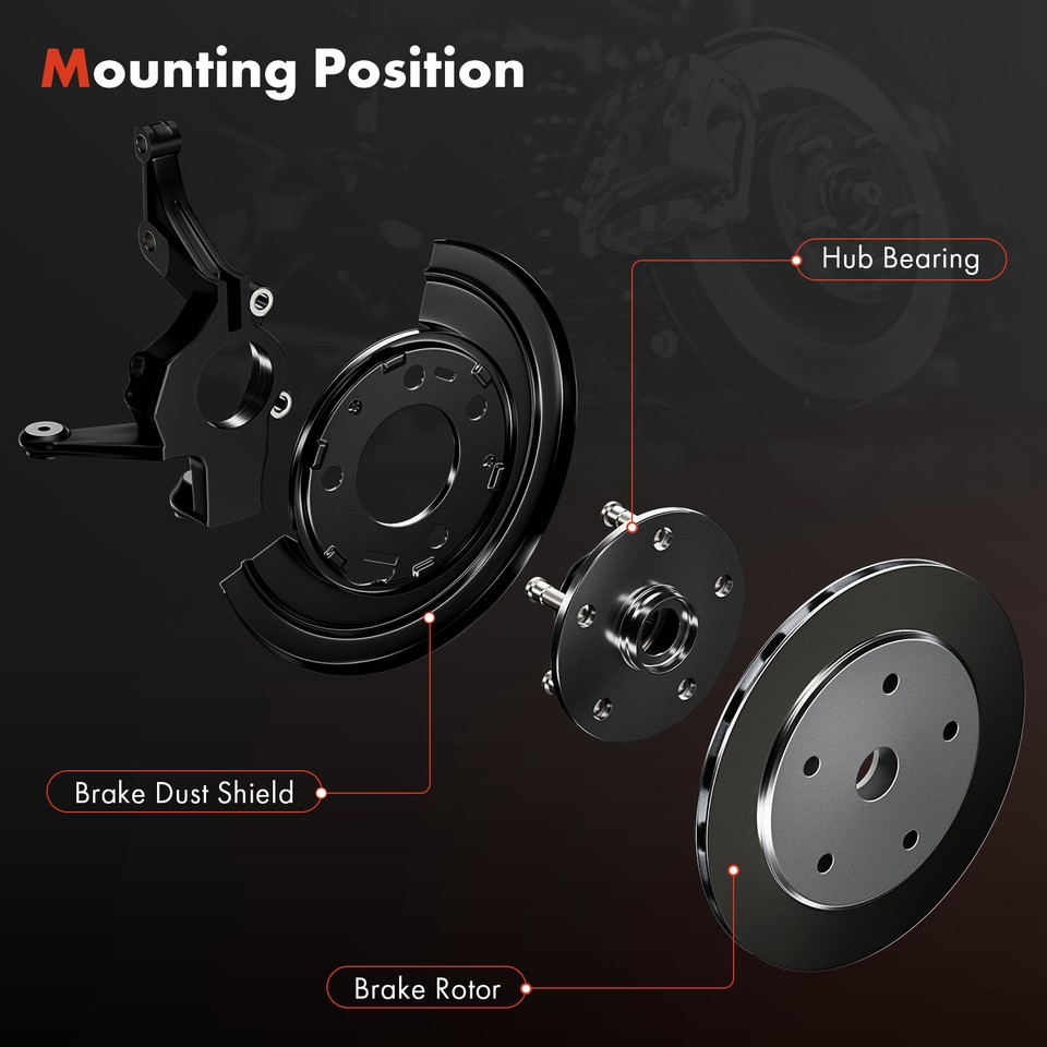 2x Rear Left & Right Brake Dust Shield for Volvo XC60 XC70 S60 Cross ...