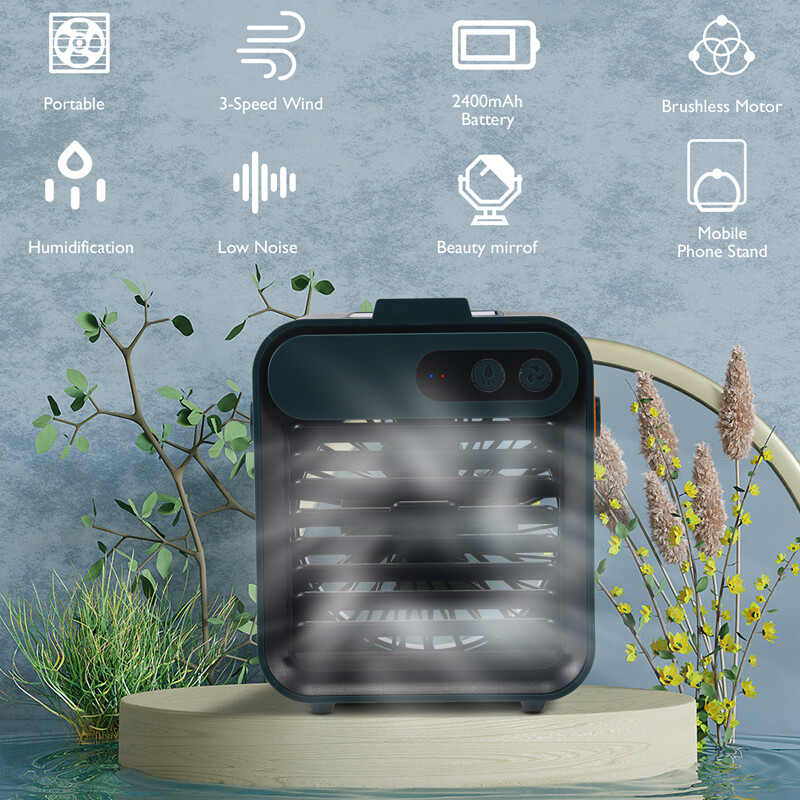 Portable Mini Air Cooler Fan Humidifier AC Air Conditioner Personal ...