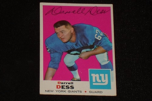 DARRELL DESS 1969 TOPPS SIGNED AUTOGRAPHED CARD #219 NEW YORK GIANTS | eBay