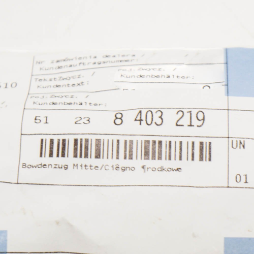 NEW BMW X5 E53 BONNET HOOD RELEASE CABLE 51238403219 ORIGINAL 51-23-8 ...