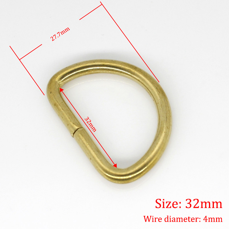 Solid Brass D Ring Buckle HeavyDuty Leather Bag Purse Belt Webbing ...