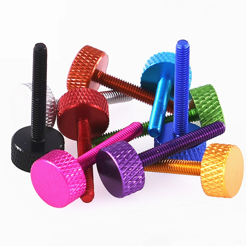 Knurled Thumb Screw M3.5x25mm Aluminum Alloy Hand Tighten Bolt Computer ...