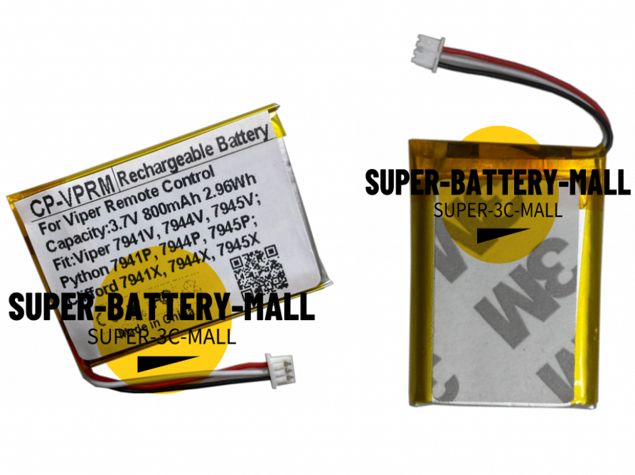 800mAh Replacement Battery for Viper 7941V 7944V 7945V Remote Control ...