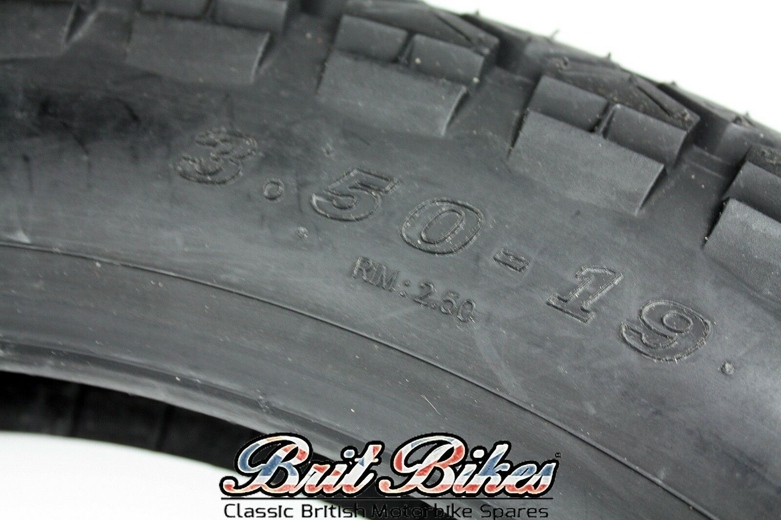 PAIR OF CLASSIC MOTORCYCLE TYRES 3.25 X 19 FRONT & 3.50 X 19 REAR ...