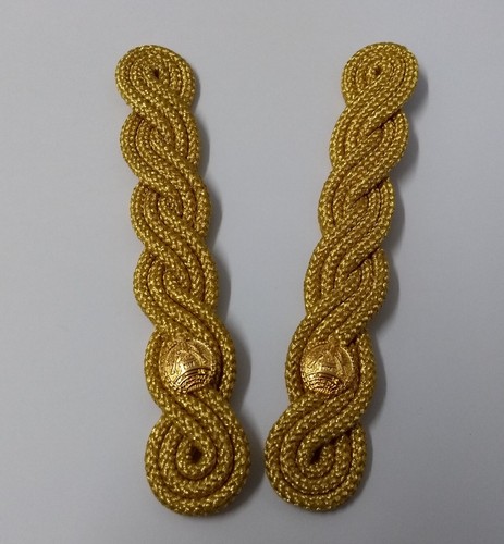 Major Shoulder Cords Ceremonial Wire Cord Shoulder Epaulettes & Rank ...