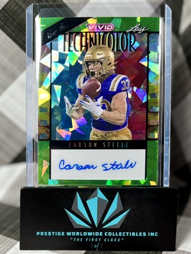 2024 Leaf Vivid - Technicolor Green Crystals #T-CS1 Carson Steele /4 ...