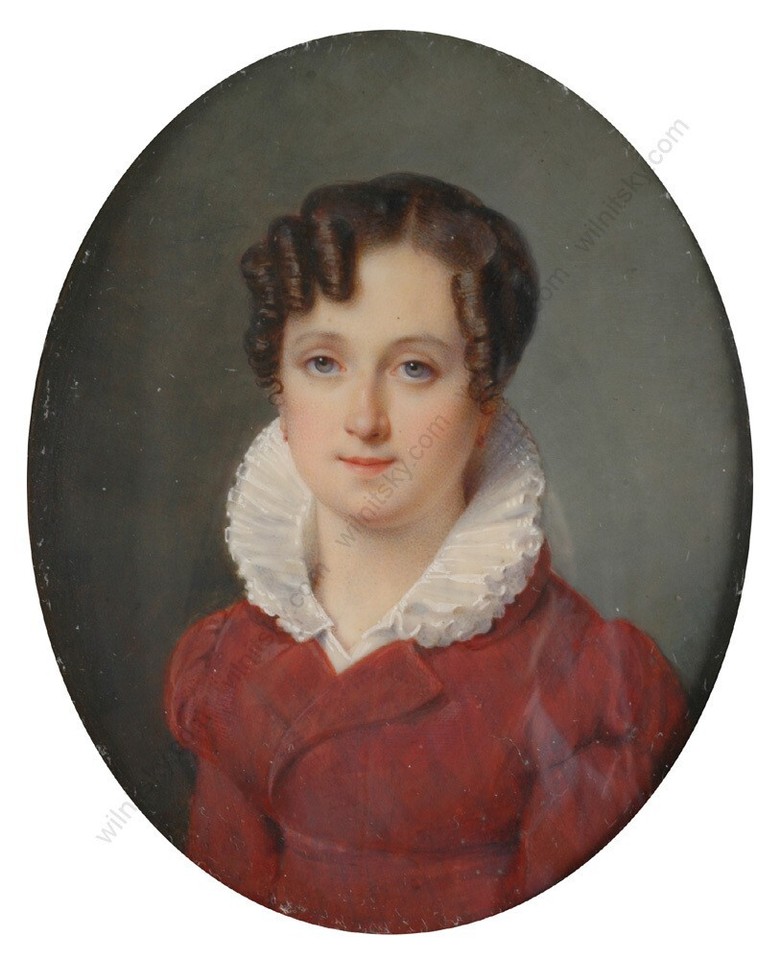 Attr. to Louis-François Aubry (1767-1851)"Portrait of a Lady" miniature ...