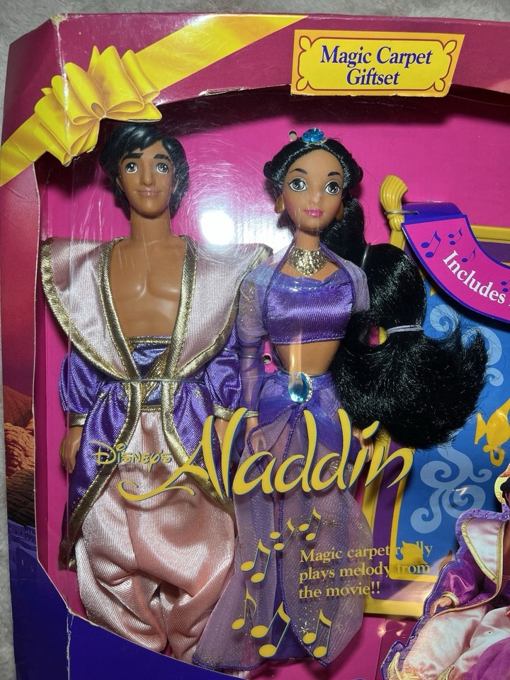 1993 Mattel ~ Disney Aladdin Jasmine Musical Magic Carpet Gift Set ...