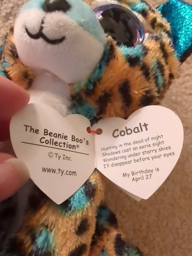 Ty Beanie Boos - COBALT the Leopard 6" NEW MWMTs Plush Stuffed Animal ...