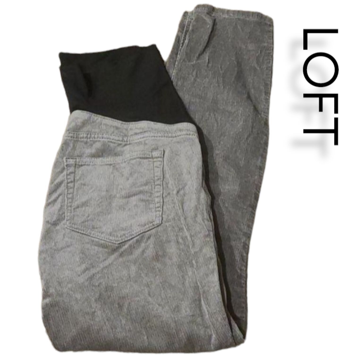 LOFT Petite Size 0 Full Belly Panel Gray Maternity Co… - Gem
