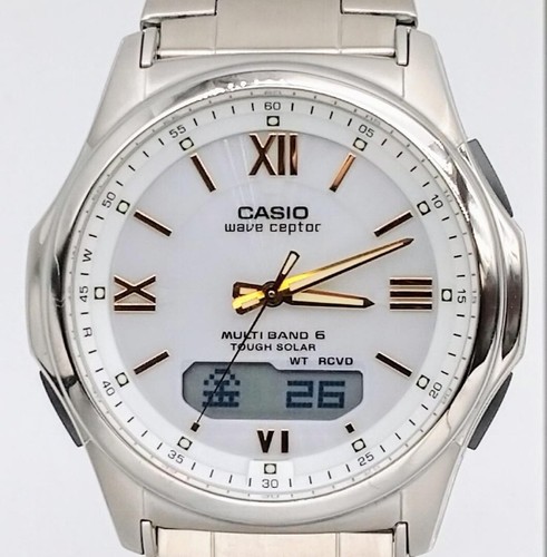 CASIO Solar Radio Controlled White WVA-M630D-7A2JF Men's Watch | eBay
