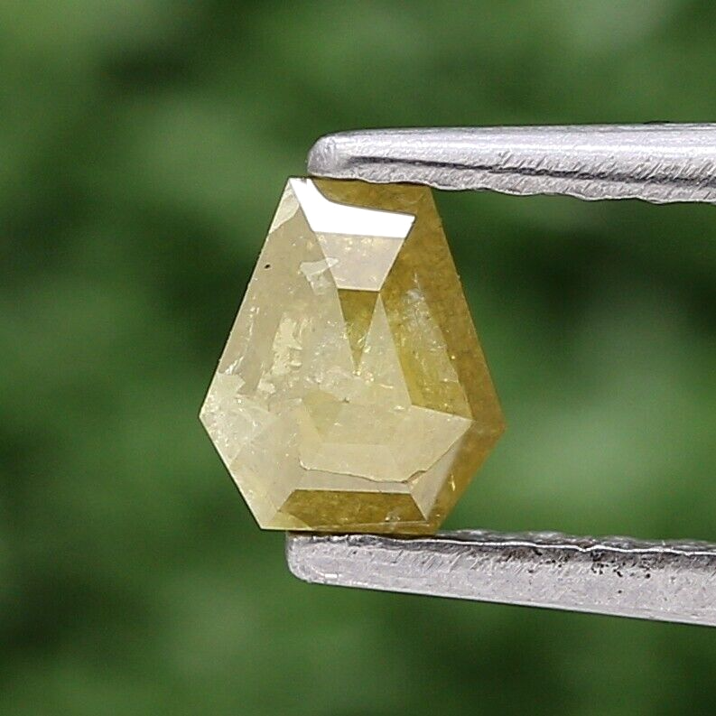 NATURAL FANCY DIAMOND 0.53TCW YELLOW DIAMOND COFFIN DIAMOND STEPCUT ...