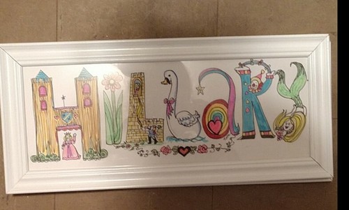 Custom made name HILLARY wall art. One of a kind | eBay