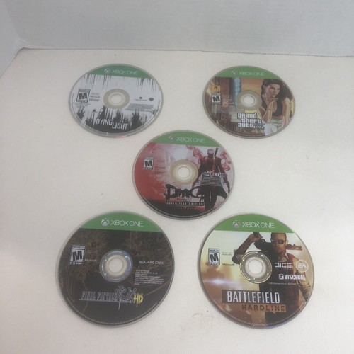 5 XBOX One Games Disc Only Dying Light Devil May Cry Grand Theft Auto 5 ...