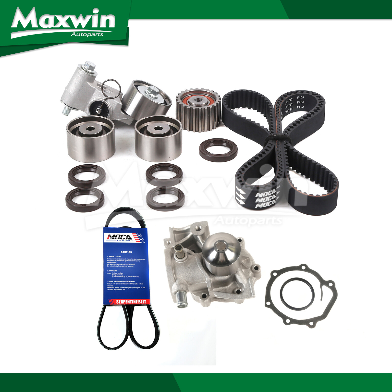 For Subaru Forester 2.5L H4 Timing Belt Water Pump Serpentine Belt ...