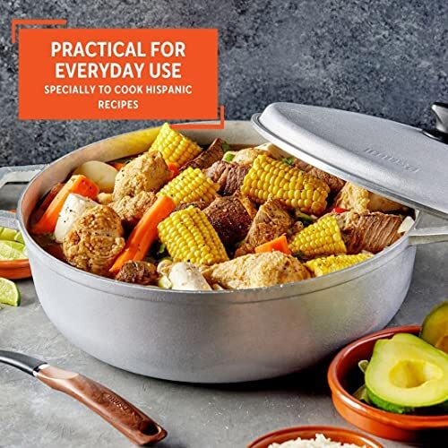 7.5 Quart Traditional Natural Made in Colombia Caldero with Lid for ...