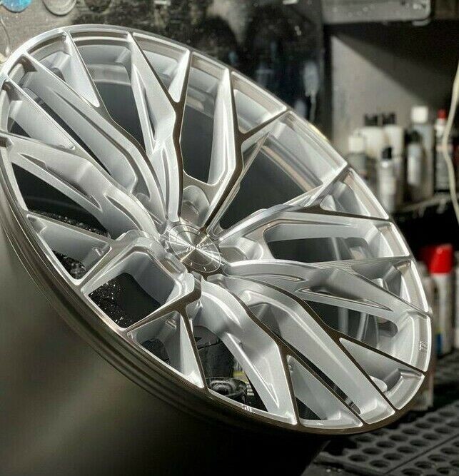 19" 20" MRR GF5 Silver Machine wheels for C8 Corvette Z51 Stingray rims ...
