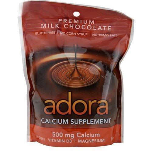 Adora 500 MG Calcium Supplement Disk Organic Milk Chocolate 30 Count ...