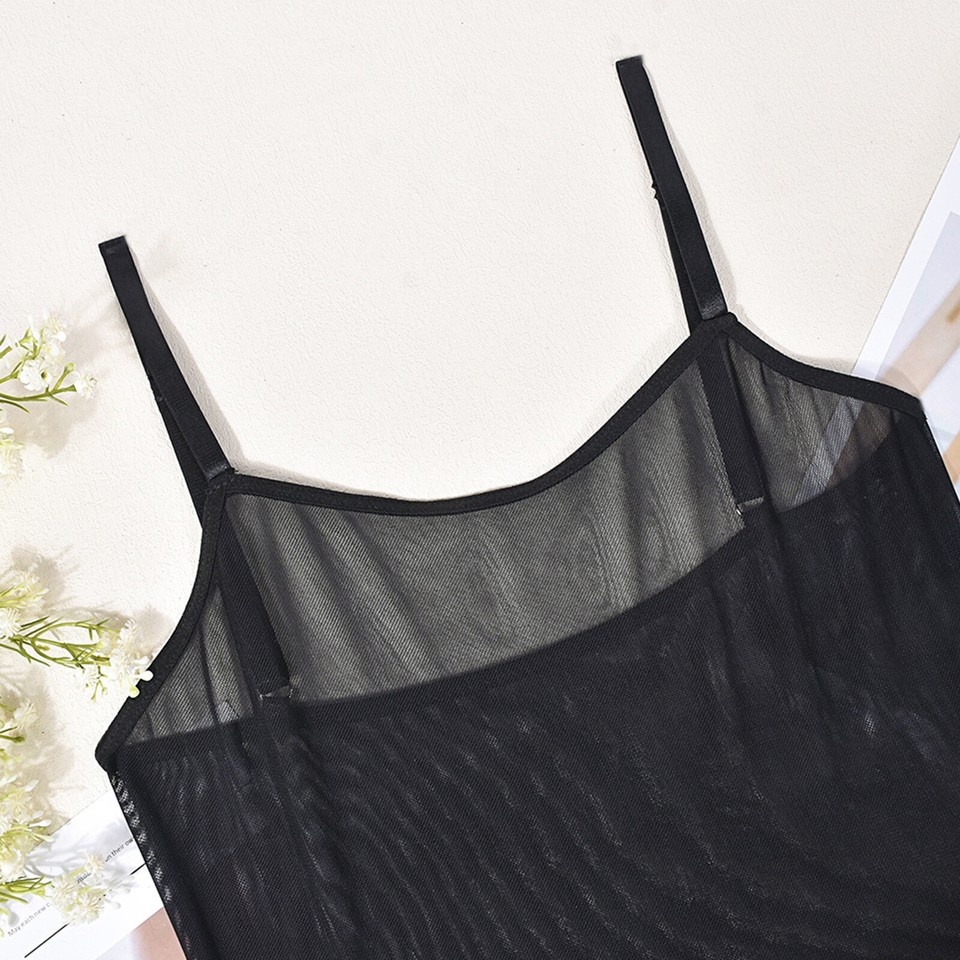 Womens See-Through Mesh Backless Bodysuit Monokini Swimsuit High Cut ...