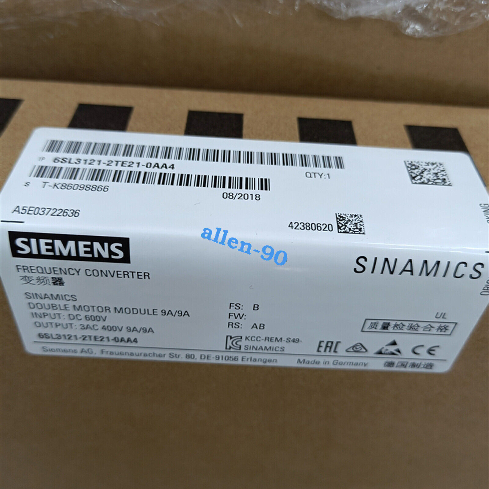 NEW Siemens 6SL3121-2TE21-0AA4 Double Motor Module Fast shipping#DHL or ...