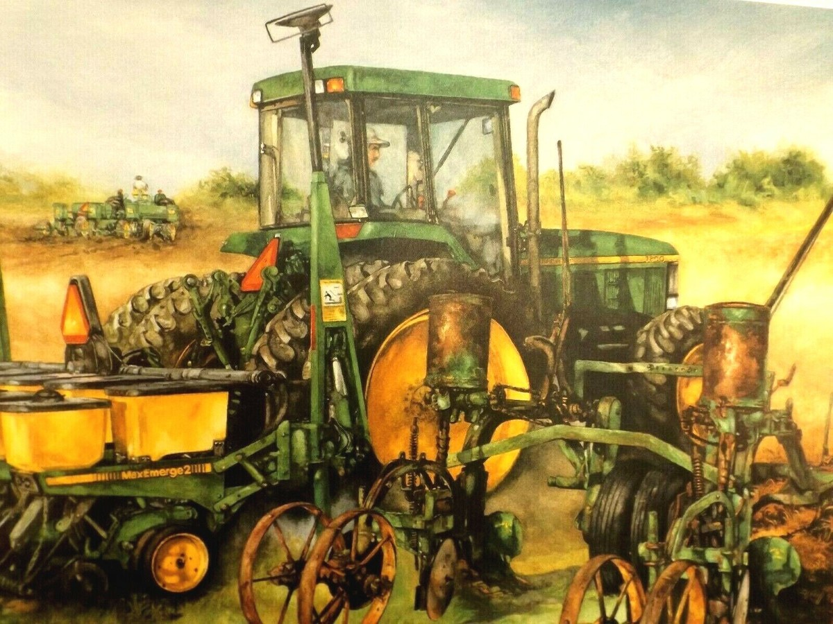 John Deere Combine Paintings