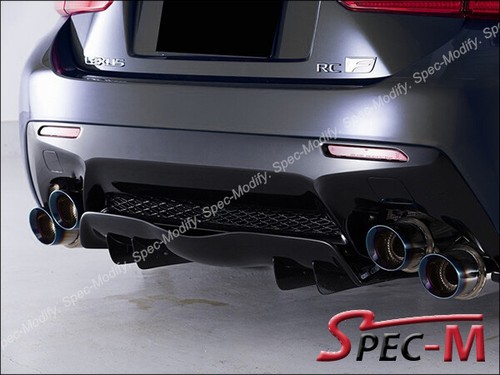 AG Style Unpainted Black Rear Bumper Add-On Diffuser for 2015+ LEXUS ...