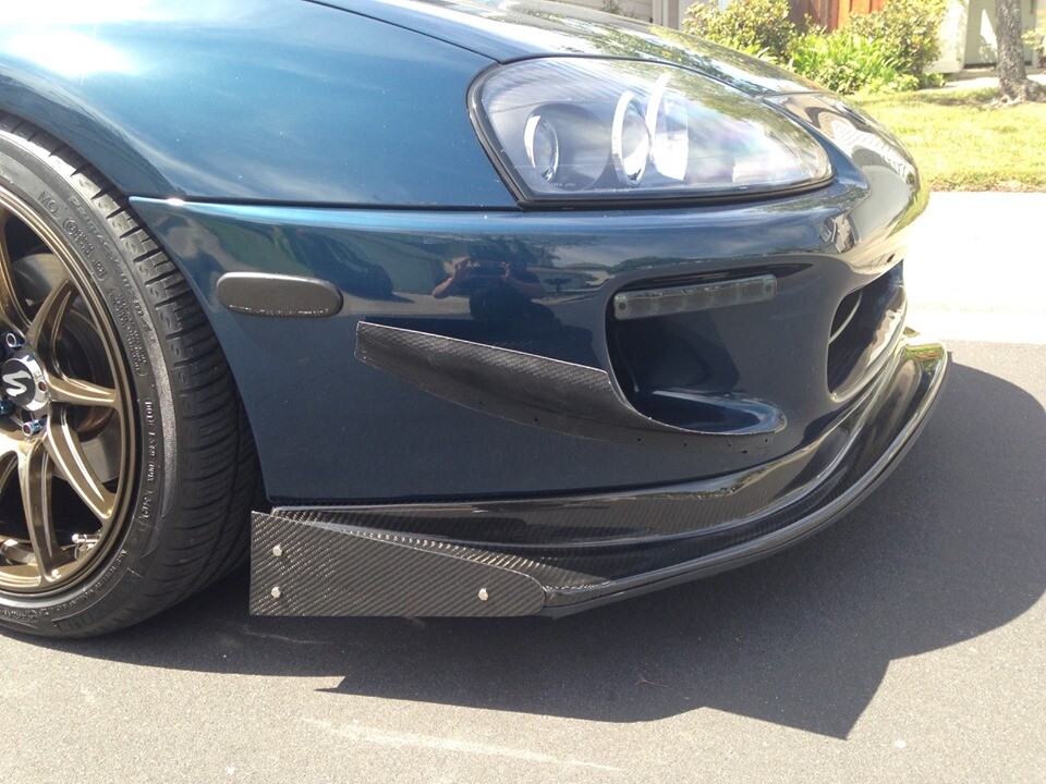 Toyota Supra Carbon Fibre Ridox Style Front Splitter Lip to Fit OEM ...