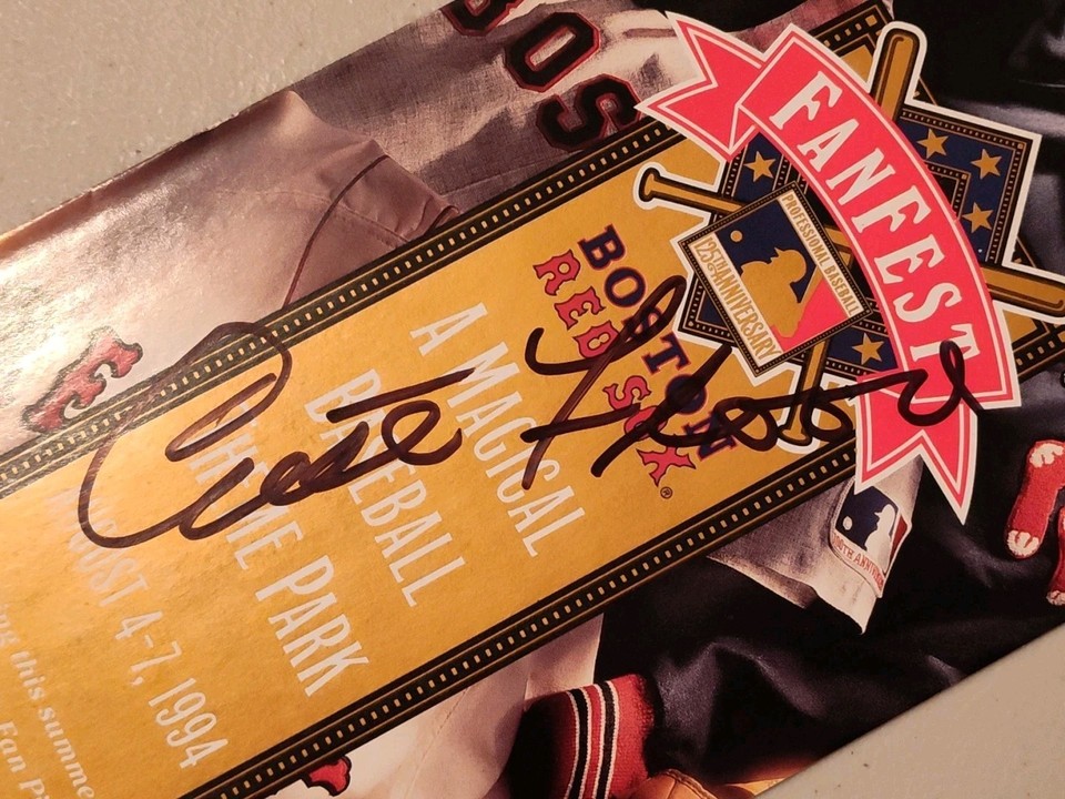 1994 Boston Red Sox MLB Fanfest Brochure - Signed By CURT FLOOD - No ...