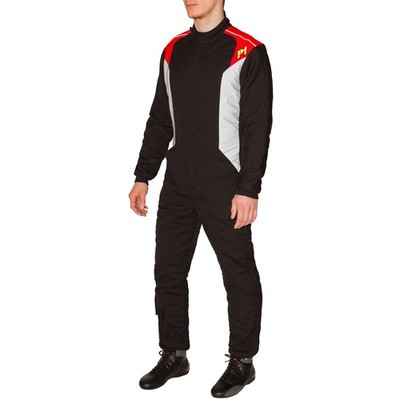 P1 Racewear Smart-X3 Race Suit 2 Layer FIA Black/Silver/Red Size 2 ...