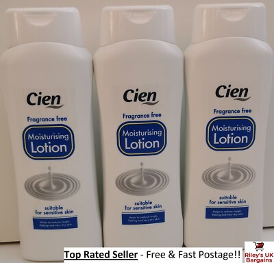 Moisturising Body Lotion 3x 500ml Sensitive Skin Fragrance Free Cien ...