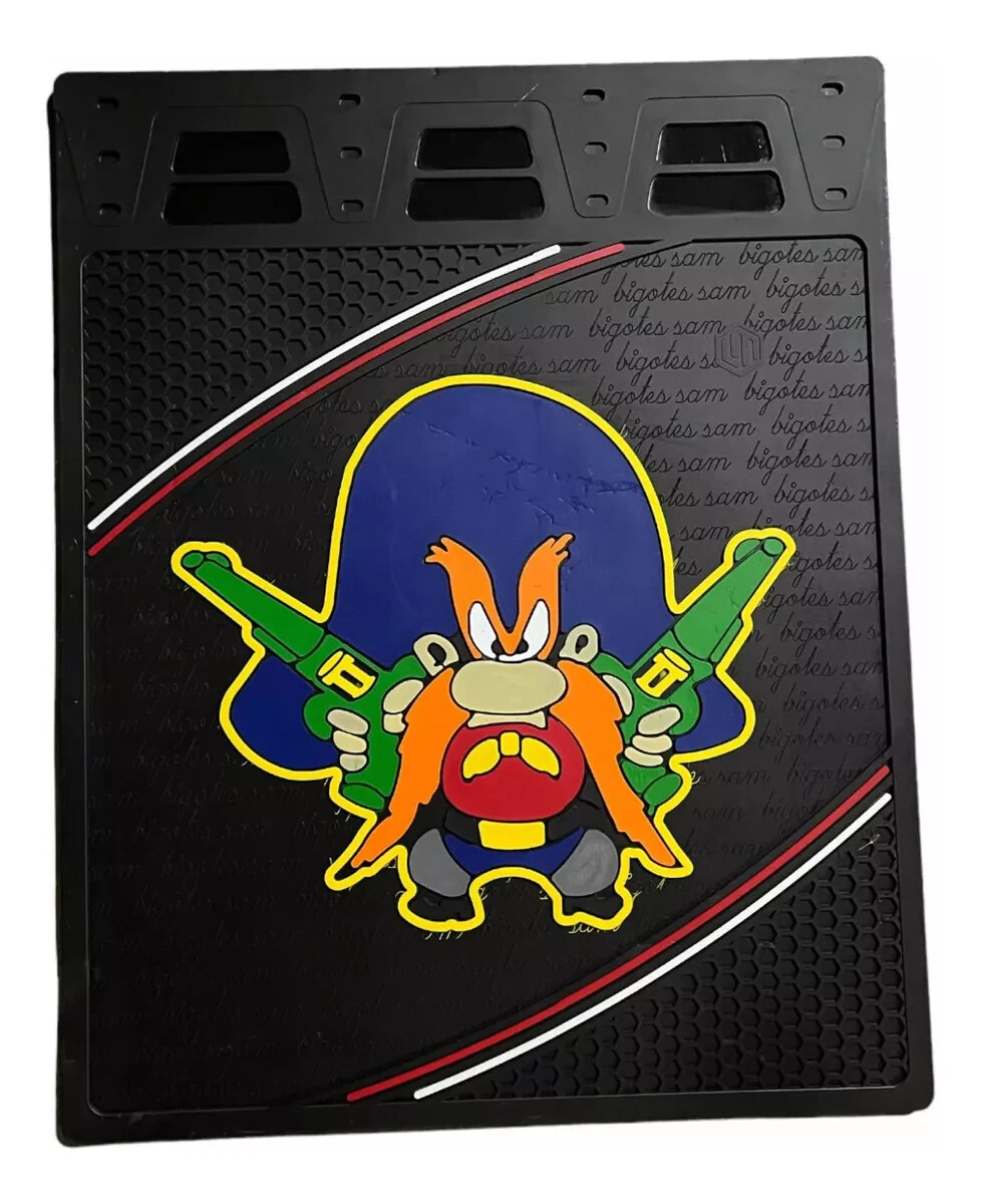 Yosemite Sam Vintage Mud Flaps Pair 24'' x 30'' Warner Bros Black Semi ...