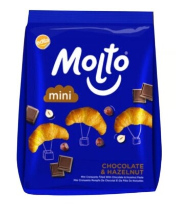 8 Pack X Molto Mini Croissant Stuffed Chocolate With Hazelnut 5 small ...