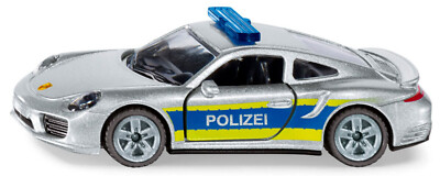 SIKU 1528 PORSCHE 911 (991) AUTOBAHN POLIZEI 1:55-1:60 Scales Diecast ...